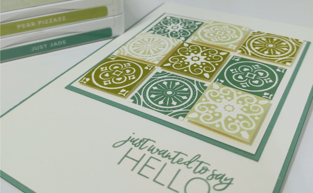 Dimensional Mosaic Tile Card – Stampin' with inkybutterfly