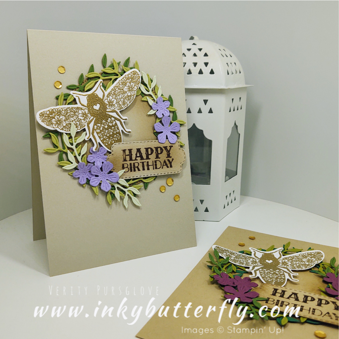 Textured Card using the Queen Bee Dies – Stampin' with inkybutterfly