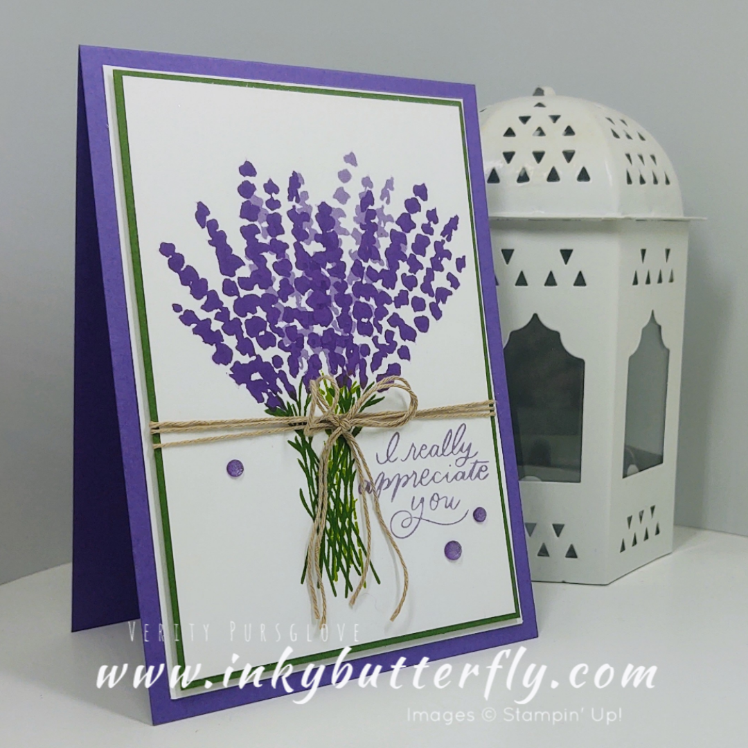 Appreciation Card using the Painted Lavender stamp set – Stampin' with ...